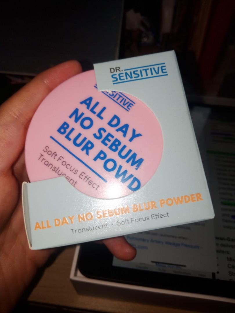 Dr. sensitive all day no sebum blur powder (translucent), Beauty ...
