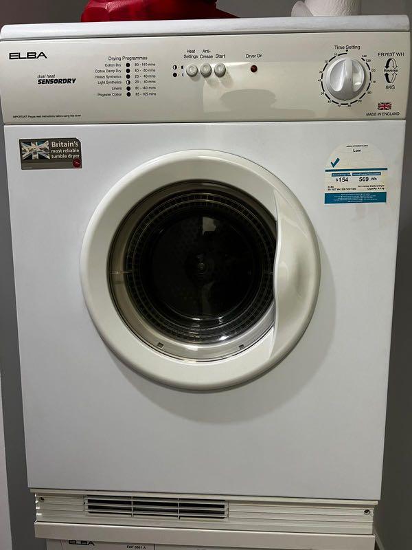 Elba EB7637WH 6kg Dryer!!!, TV & Home Appliances, Washing Machines and ...