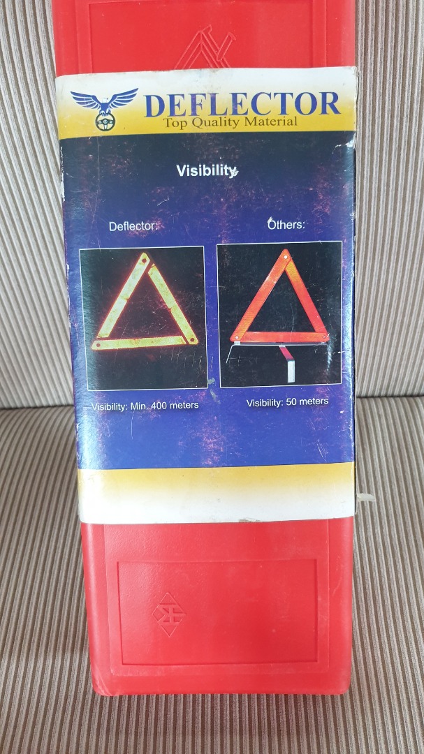 Emergency Safety Triangle Road Warning Deflector Sign, Car Parts ...