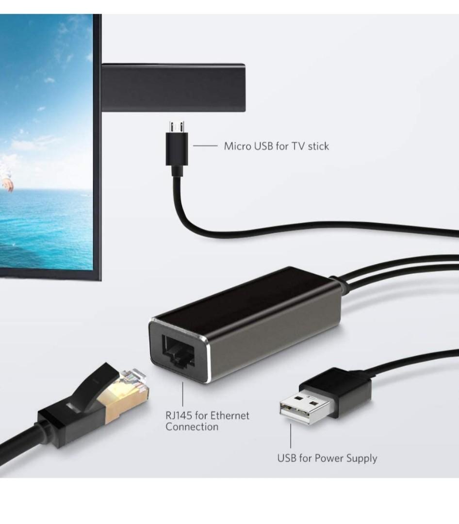 Ethernet Adapter for Fire TV Stick (2nd GEN), All-New Fire TV (2017 ...