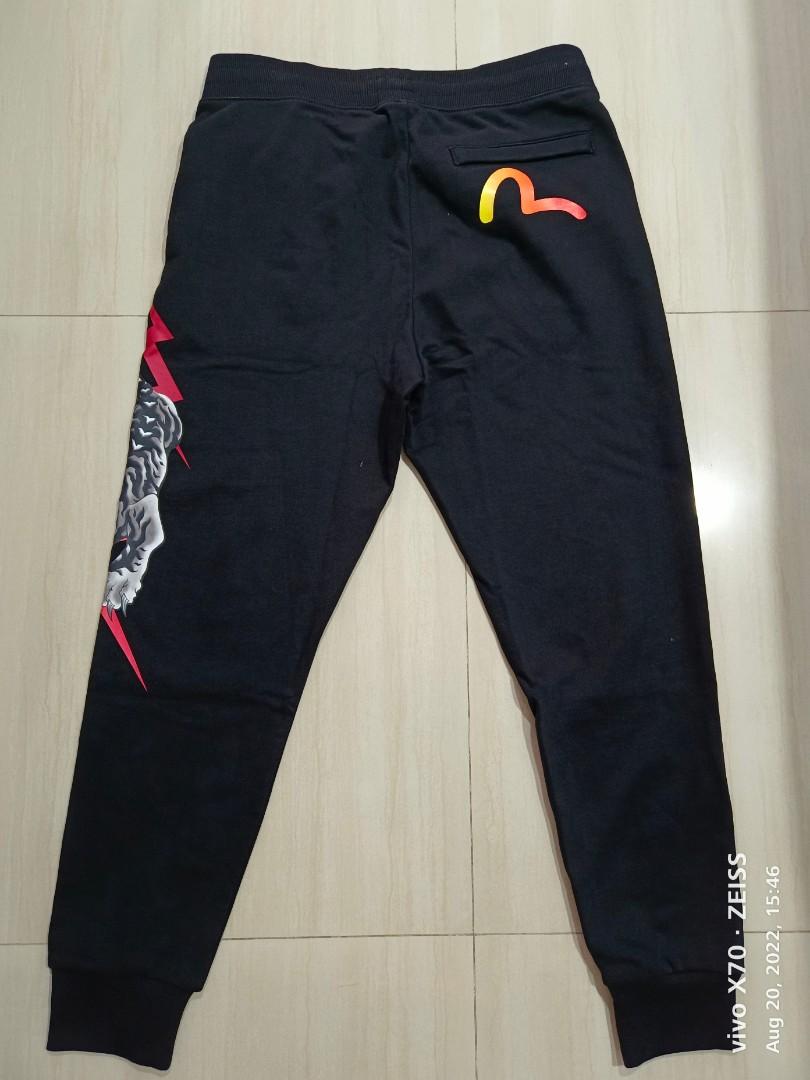 Evisu sweatpant, Men's Fashion, Bottoms, Joggers on Carousell