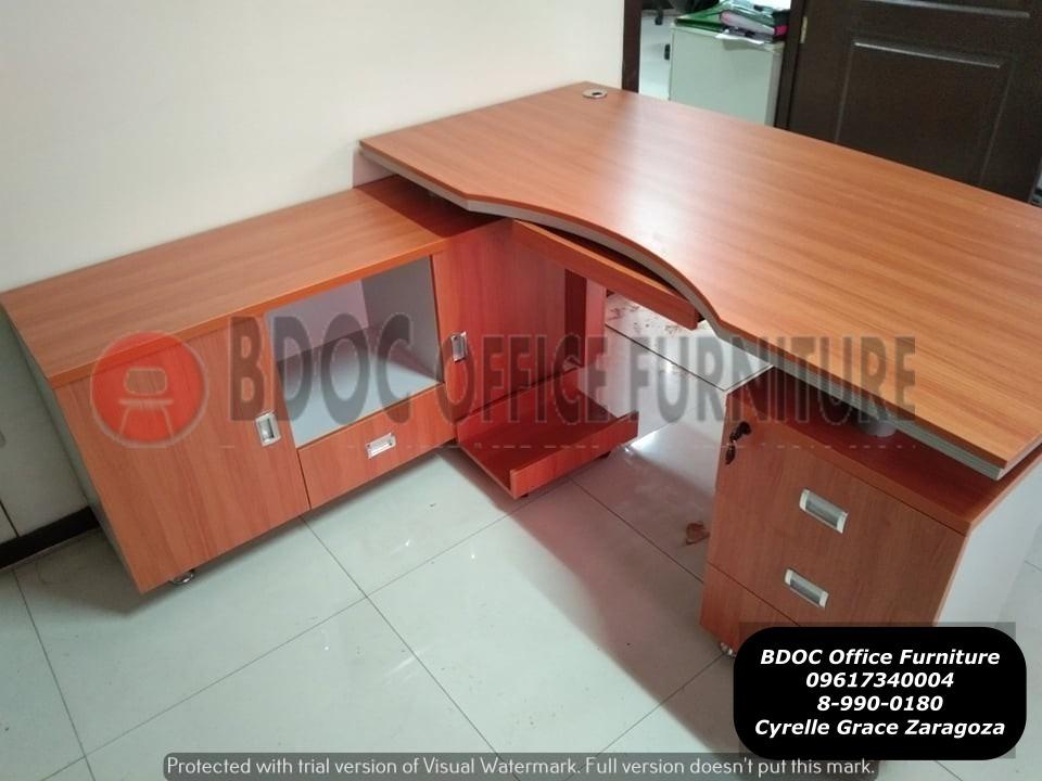 Executive Table with L - Type Drawer \\ Office Table \\ Office ...