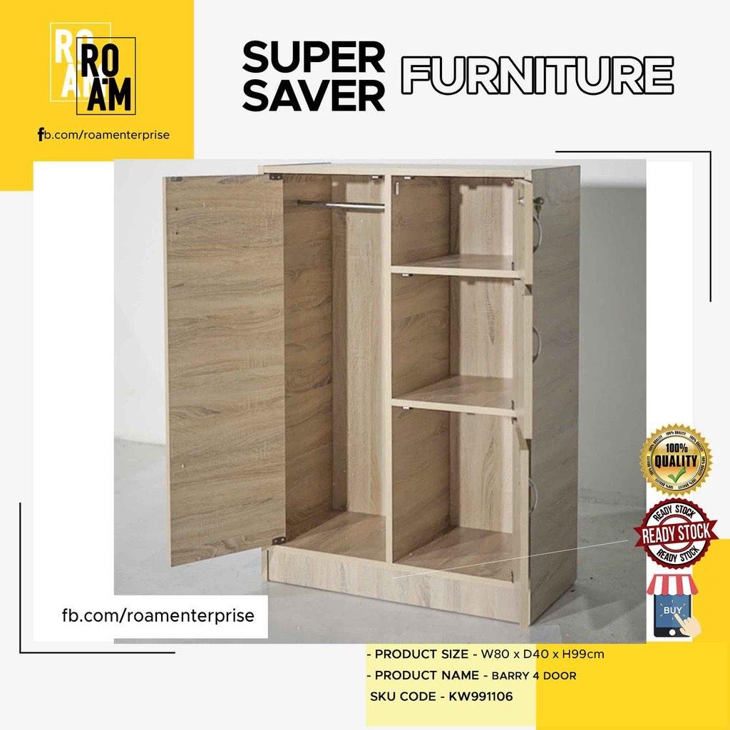 (Export Quality) Rak Baju Kabinet Children Wardrobe Kayu Almari Baju ...