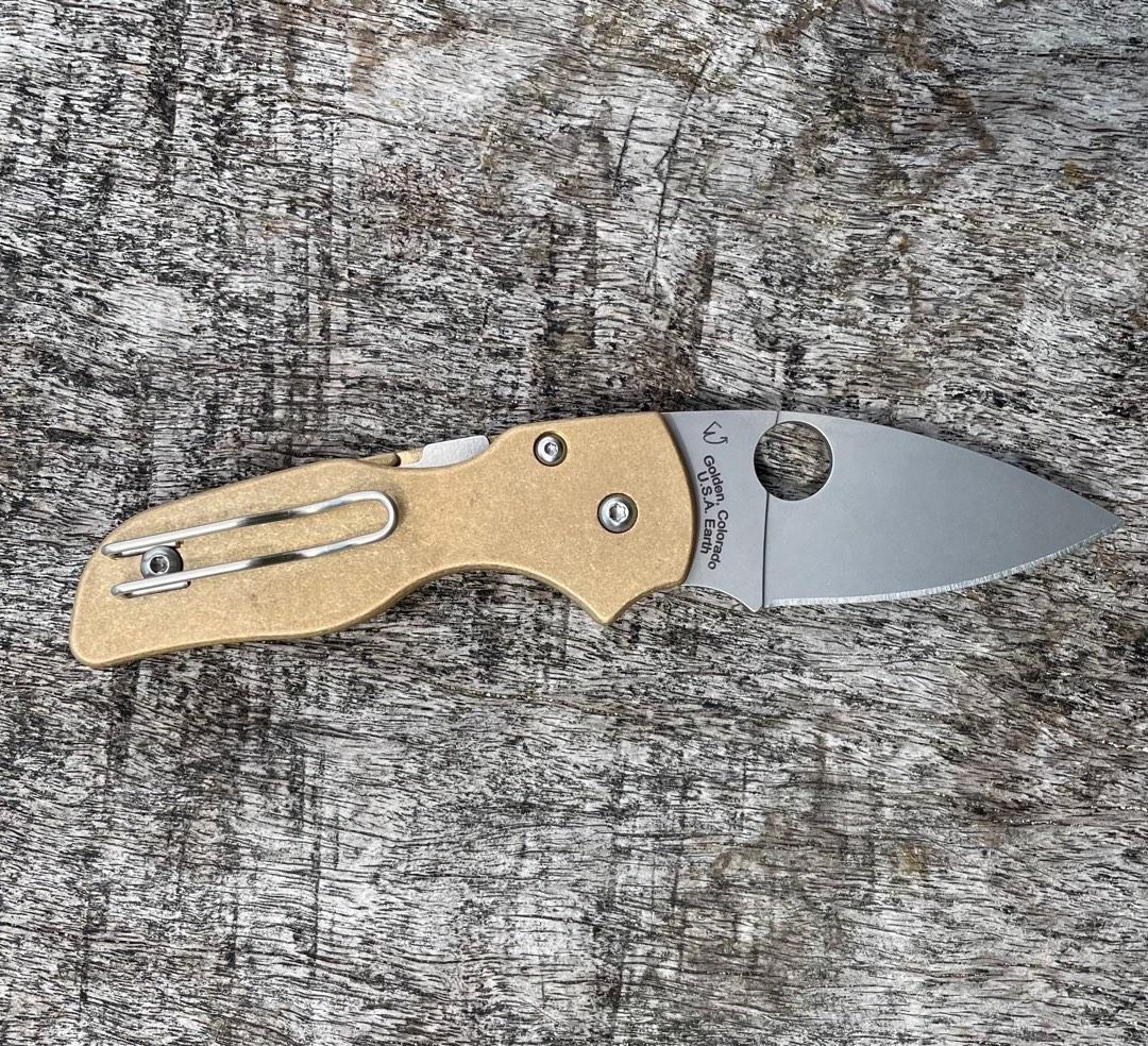 Flytanium Brass scales for Spyderco Lil’ Native, Hobbies & Toys ...