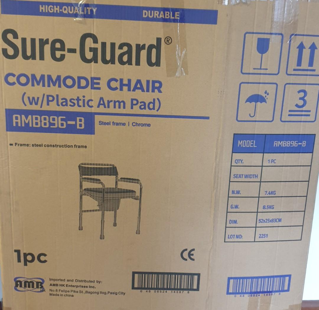 Foldable Commode Toilet Chair for Elderly PWD, Furniture & Home Living ...