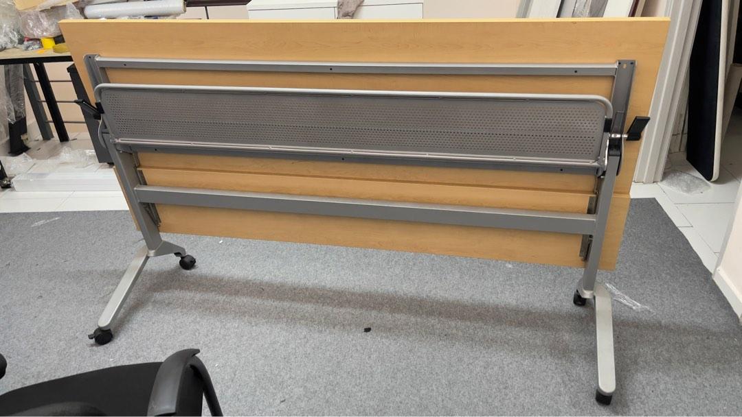 Folding table with modesty panel 1800mm x 600mm, Furniture & Home ...