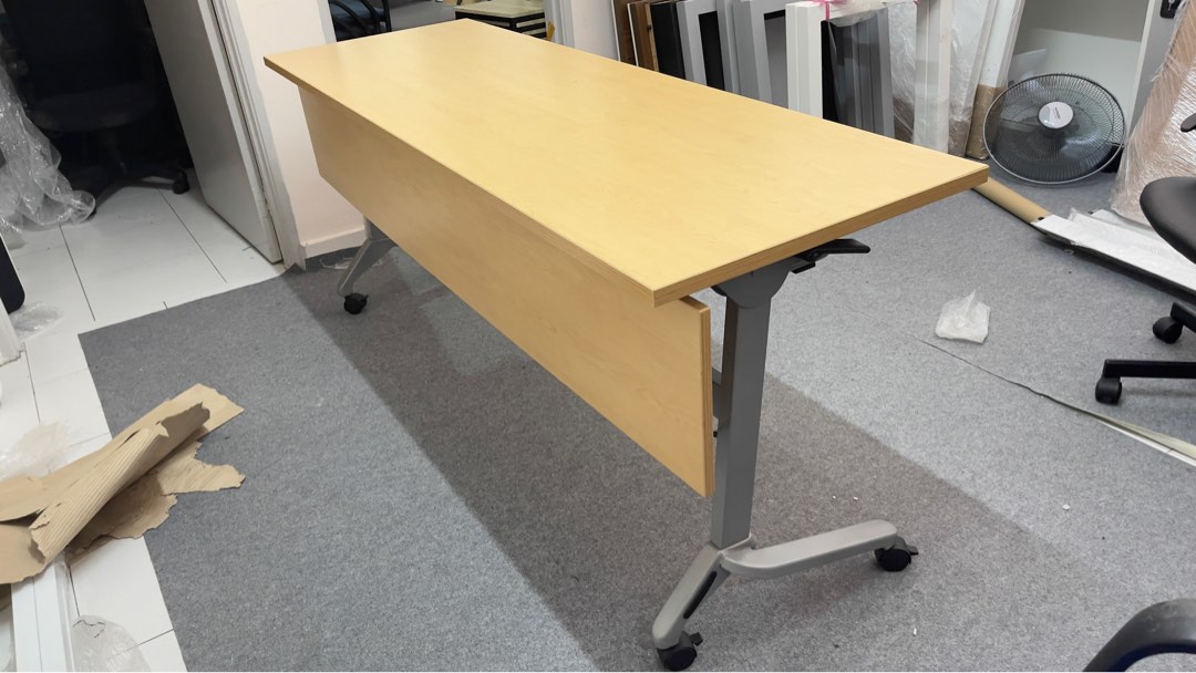 Folding table with modesty panel 1800mm x 600mm, Furniture & Home ...