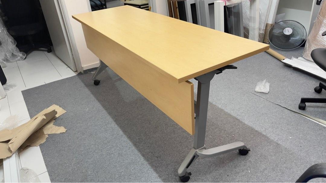 Folding table with modesty panel 1800mm x 600mm, Furniture & Home ...