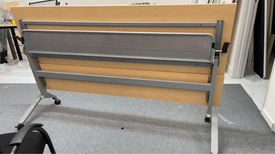 Folding table with modesty panel 1800mm x 600mm, Furniture & Home Living, Furniture, Tables ...