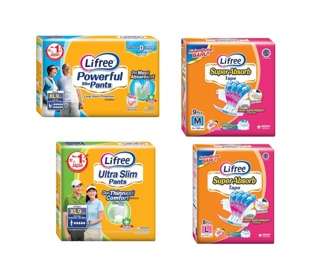 [Free Delivery] Lifree Adult Diapers Unisex Diaper Powerful Slim Pants ...