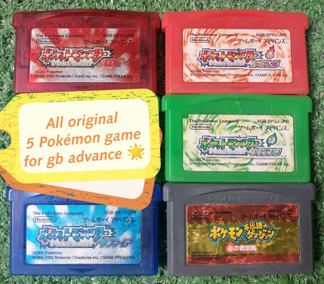 Gameboy advance pokemon game Japan original, Video Gaming, Video Games ...