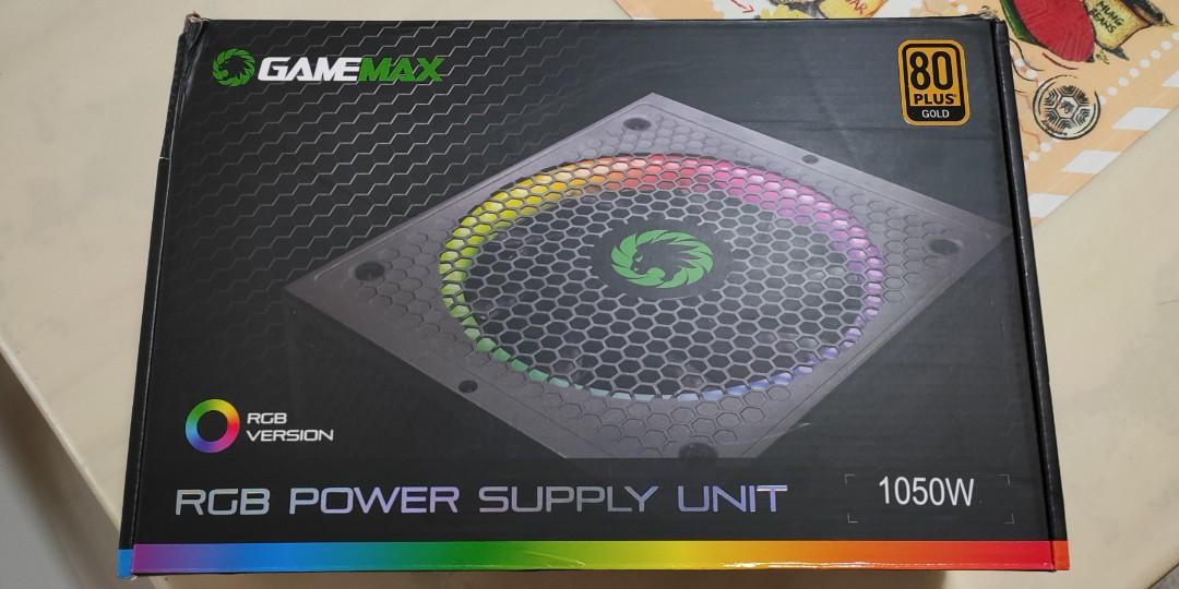 GameMax 1050w Fully Modular + RGB Lights Power Supply Unit (PSU ...