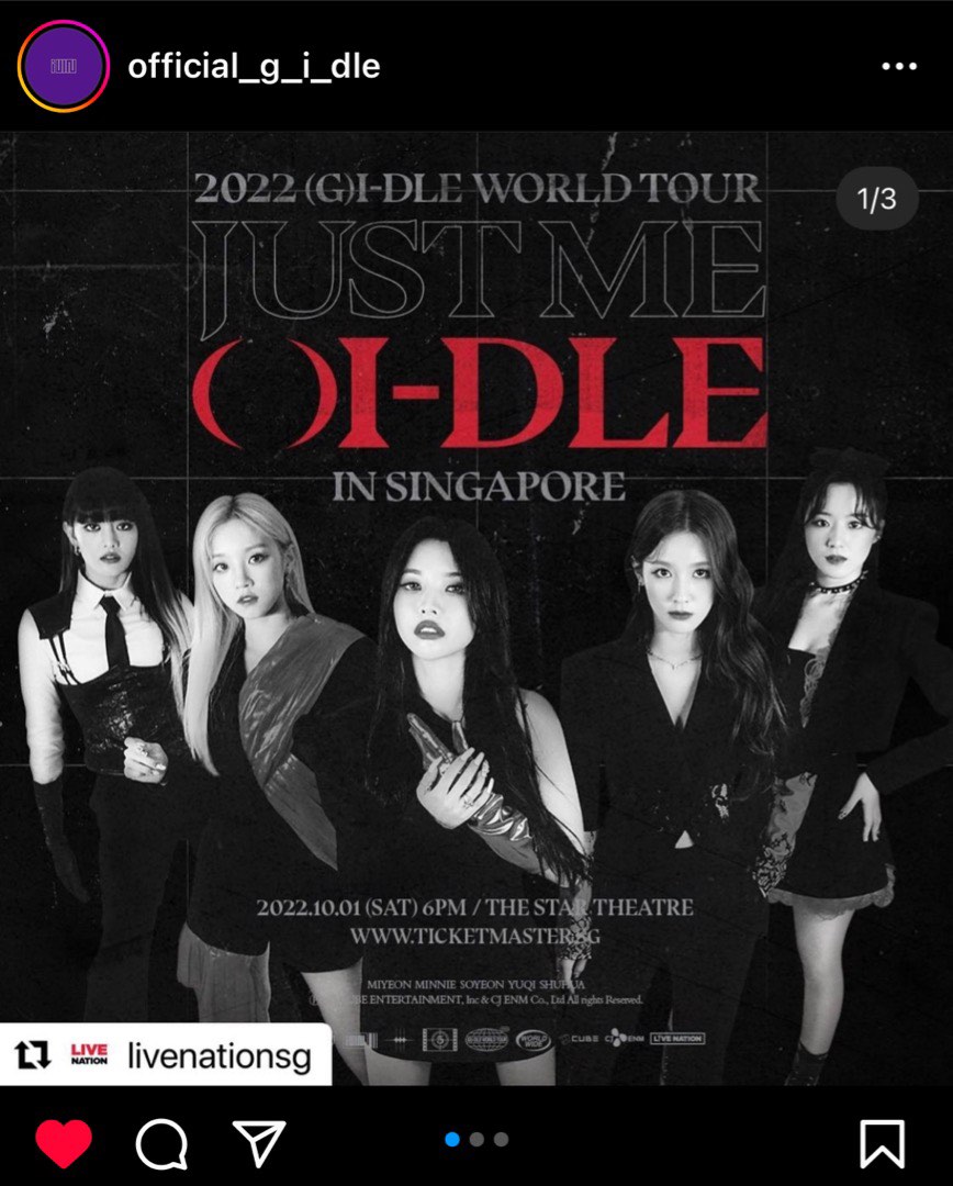 (G)I-DLE Singapore Concert Ticket, Tickets & Vouchers, Event Tickets on ...