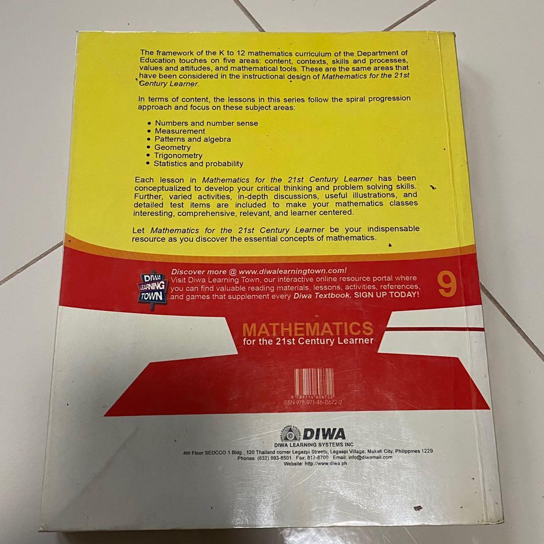 Grade 9 Diwa Mathematics Book, Hobbies & Toys, Books & Magazines ...