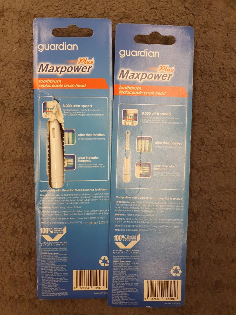 Guardian MaxPower Plus Toothbrush Refill, Beauty & Personal Care, Oral ...