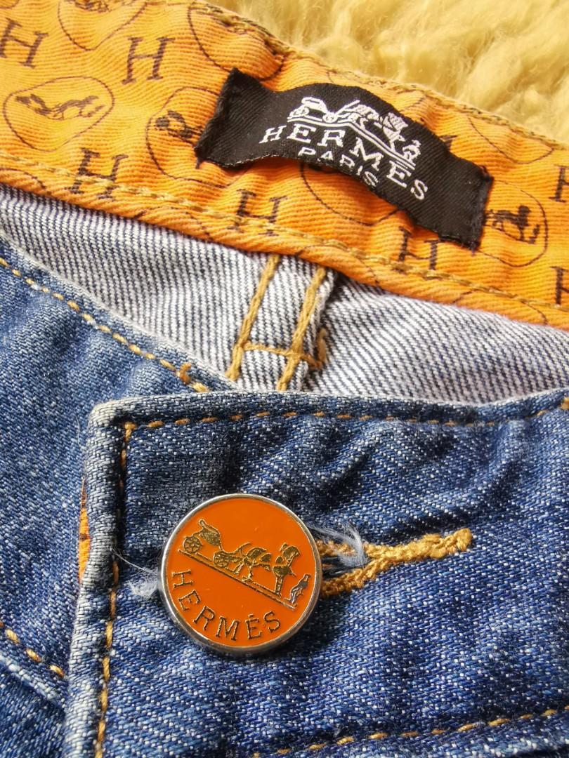 Hermes Denim Pants, Men's Fashion, Bottoms, Joggers on Carousell
