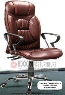 High Back Chair with Gas Lift and Arm, Leatherette \\ Office Chair ...