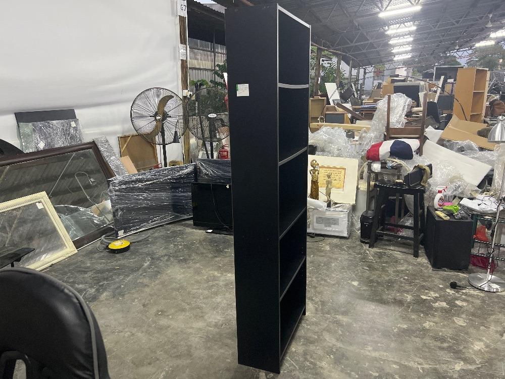 IKEA FINNBY Wooden Bookcase 5 Layer Black Colour / IKEA FINNBY Rak Buku ...