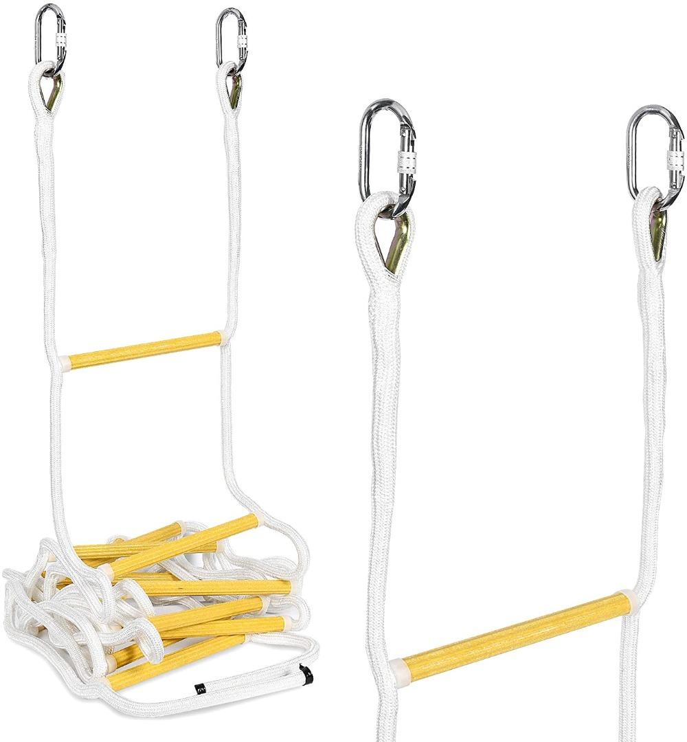 ISOP Fire Escape Rope Ladder 2 Story 5m (16ft) - Flame Resistant Safety ...