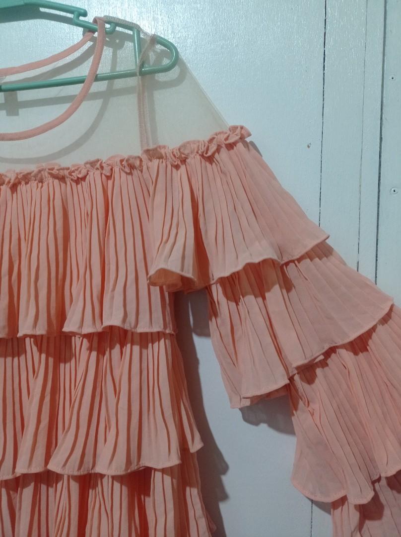 Layered Ruffle Top, Women's Fashion, Tops, Blouses on Carousell