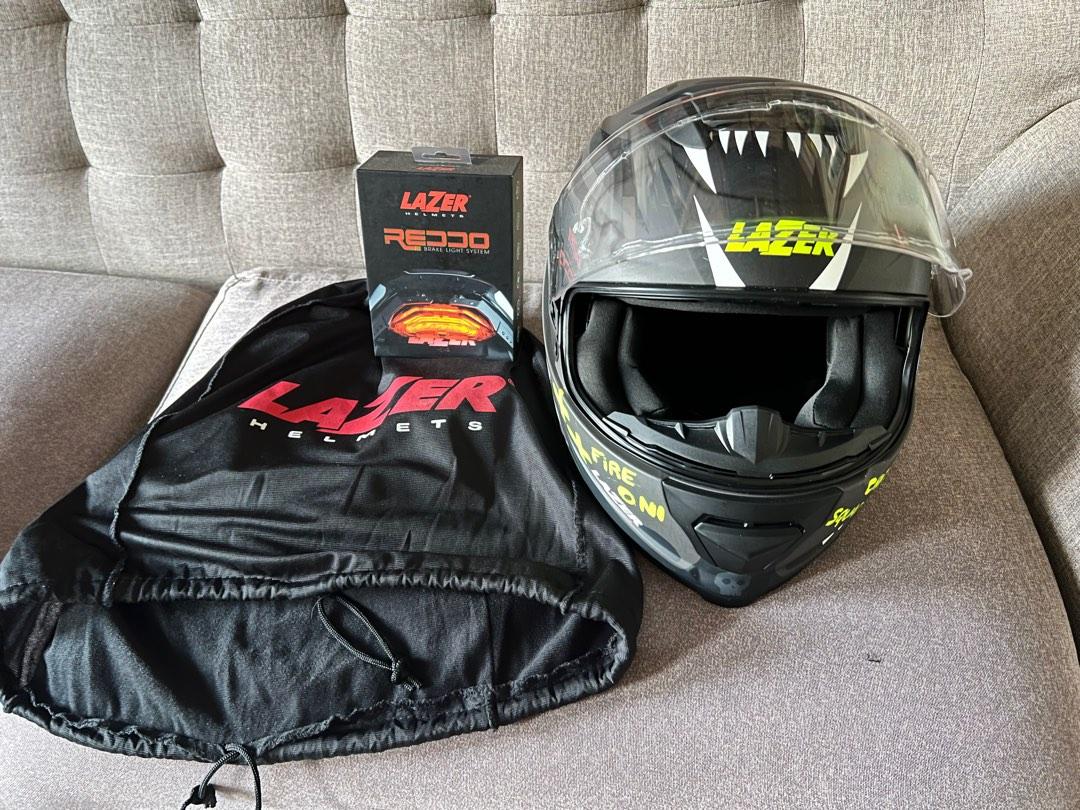 LAZER Rafale helmet with Laser Reddo brake light, Motorcycles ...