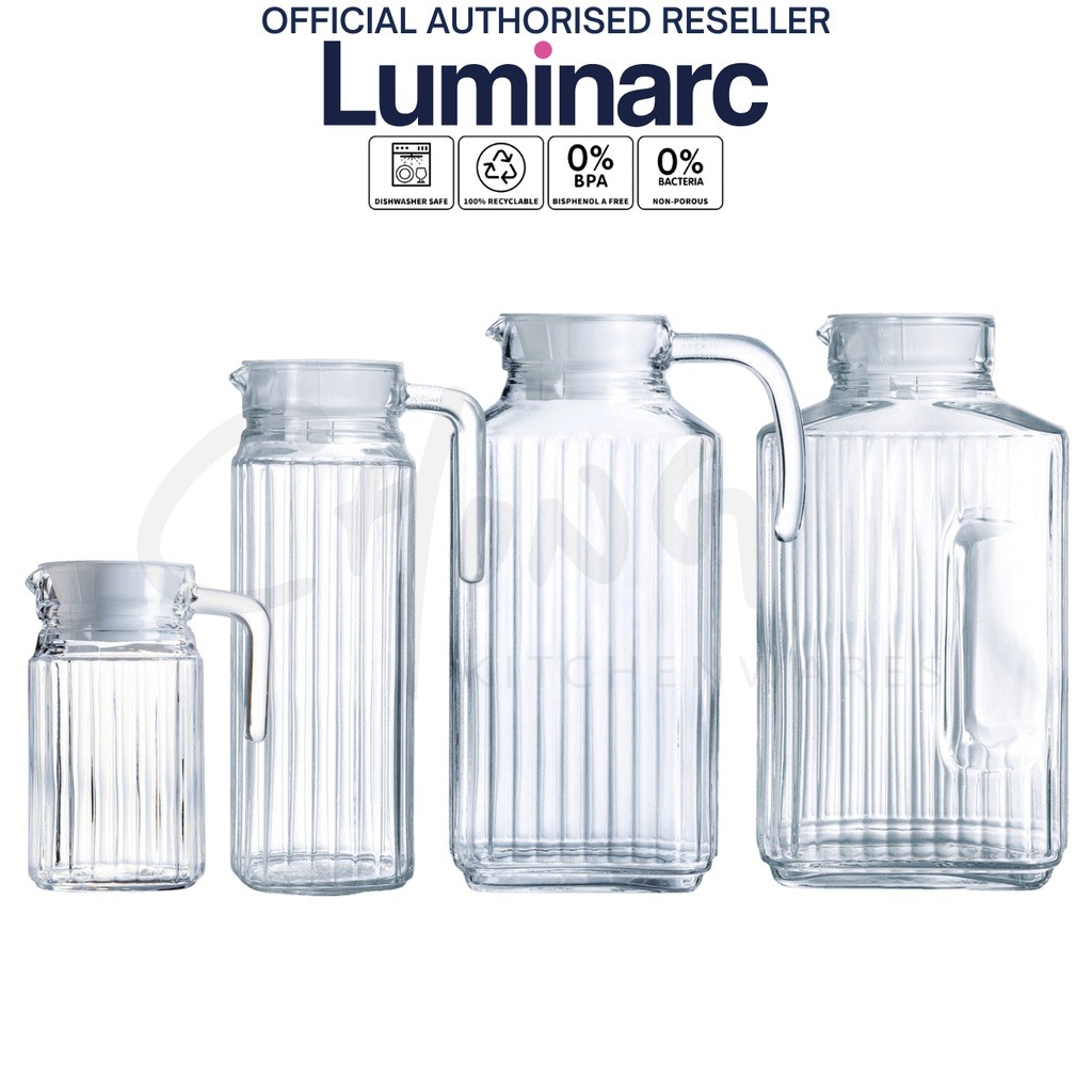 Luminarc Quadro Jug, [Glass/Pitcher/Water], Furniture & Home Living ...