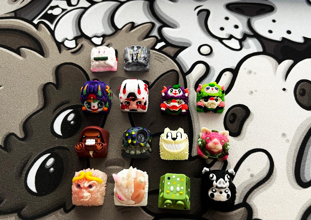 MELONKEY Artisan KEYCAPS GMK mechanical keyboard EPBT domikey Girlycaps ...