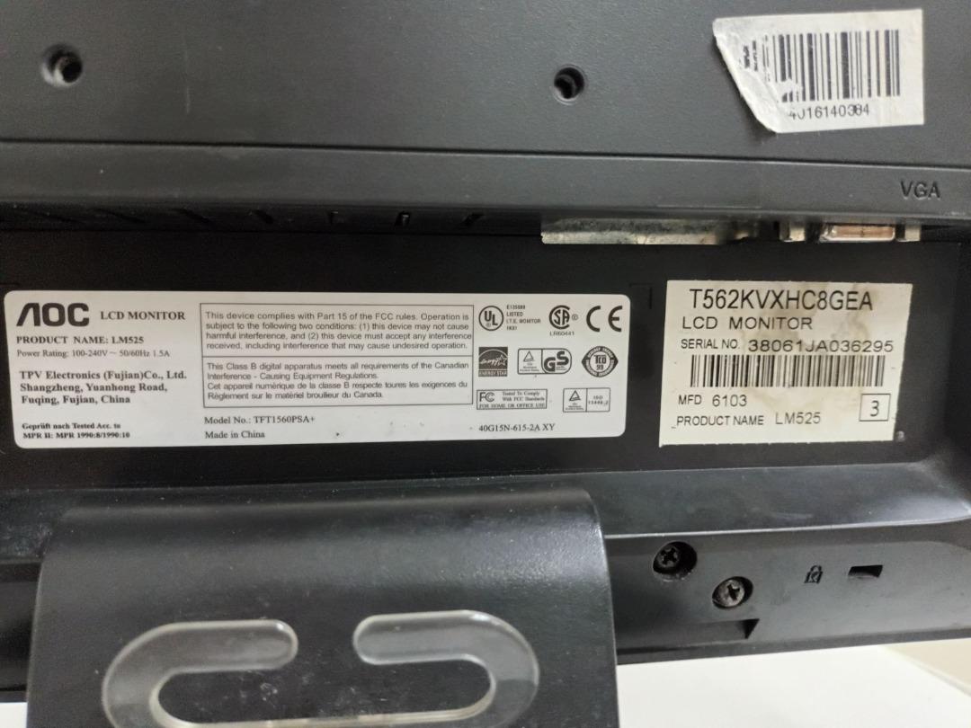 AOC Monitor, Computers & Tech, Desktops on Carousell