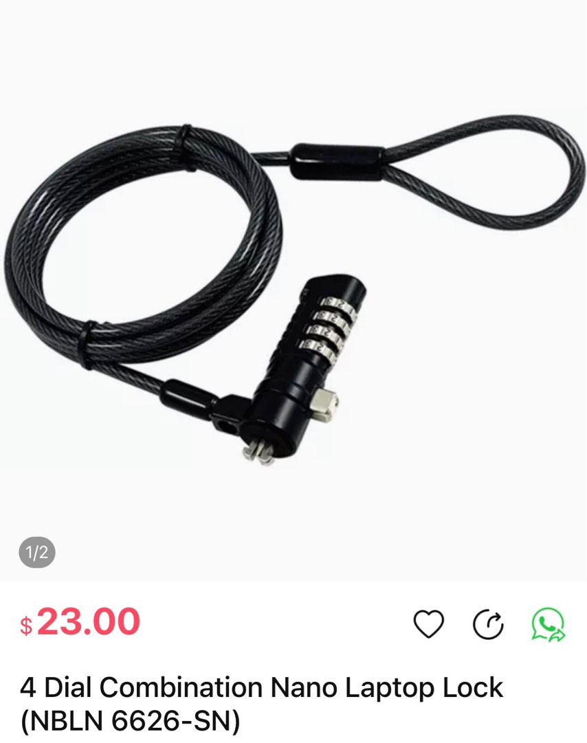 Nano Laptop Lock, Furniture & Home Living, Security & Locks, Other ...