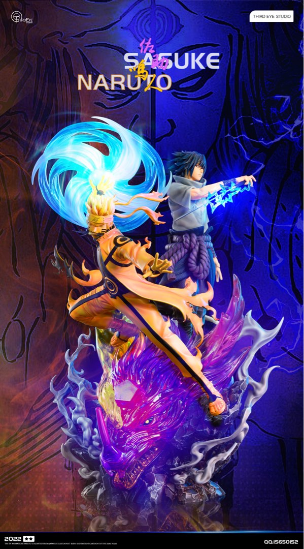 [PO] Naruto and Sasuke Majestic Attire Susanoo Kurama GK Figure Third ...