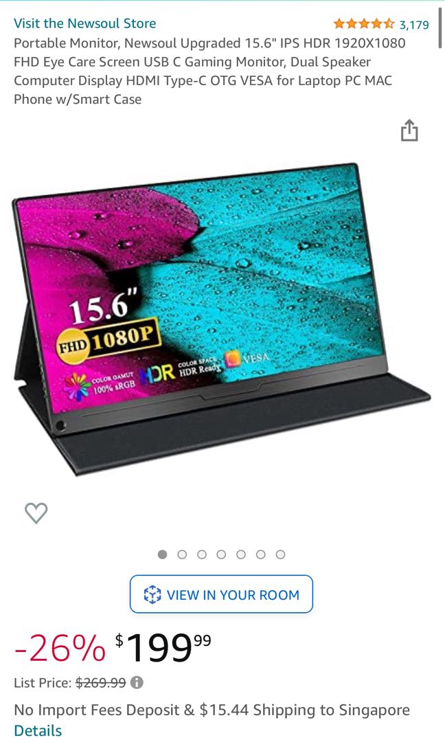 Newsoul portable monitor, Computers & Tech, Office & Business ...