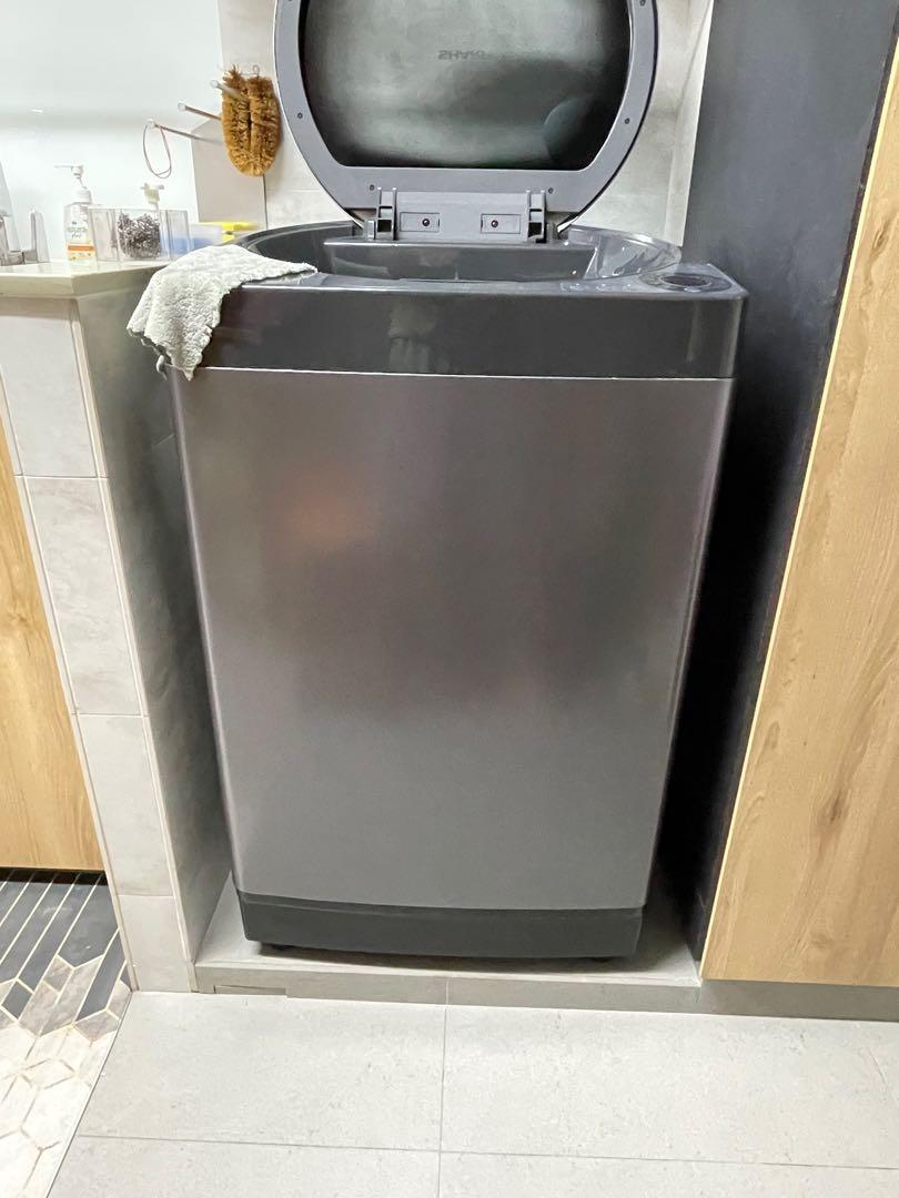 NO HOLES tub sleek Sharp 10kg top load washing machine grey, TV & Home ...