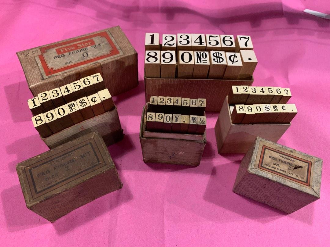 “Old School” number rubber stamps different sizes, Everything Else on ...