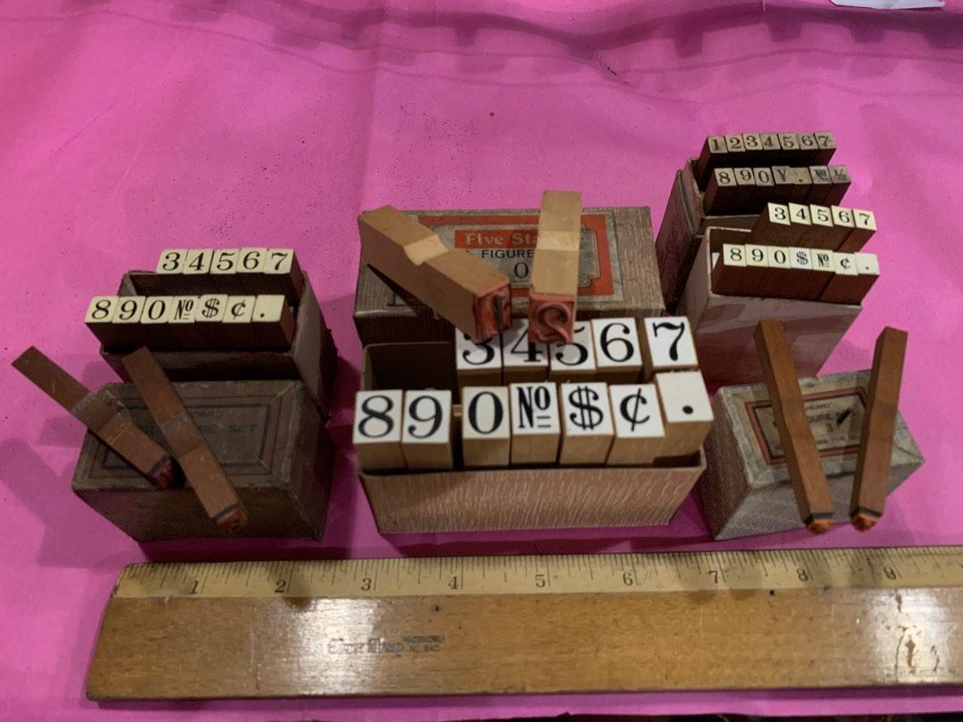 “Old School” number rubber stamps different sizes, Everything Else on ...