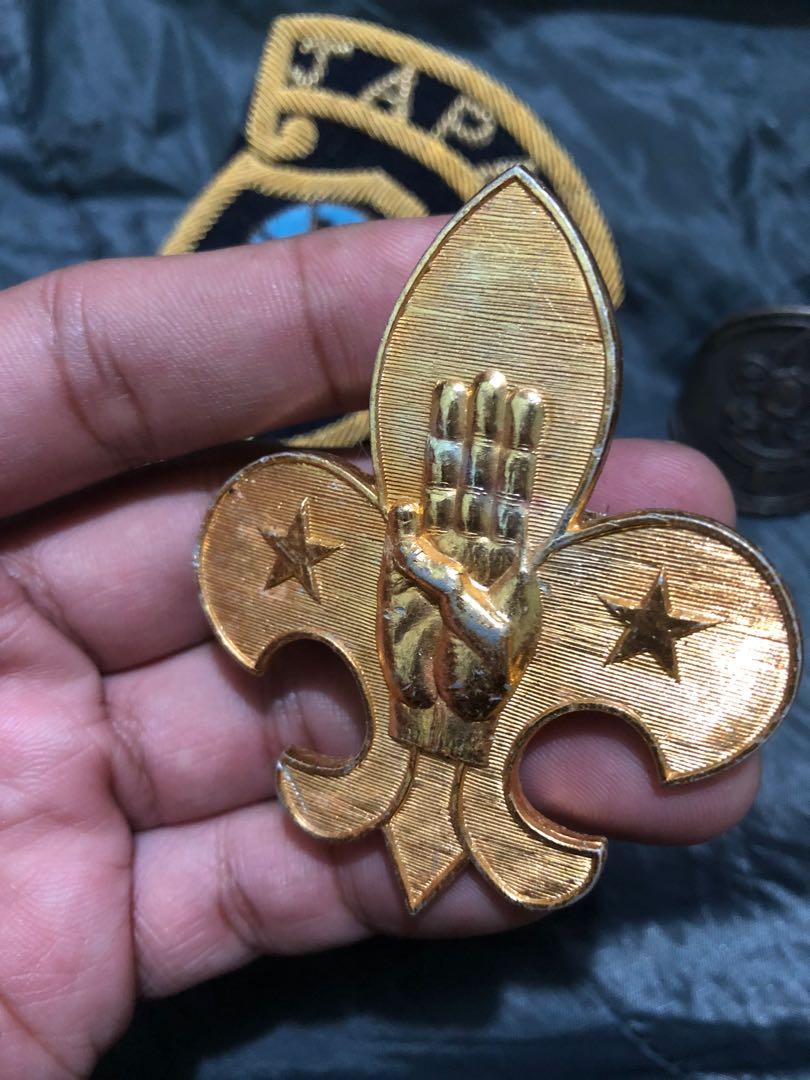 Old vintage japanese boy scout buckle emblems and police patch set ...