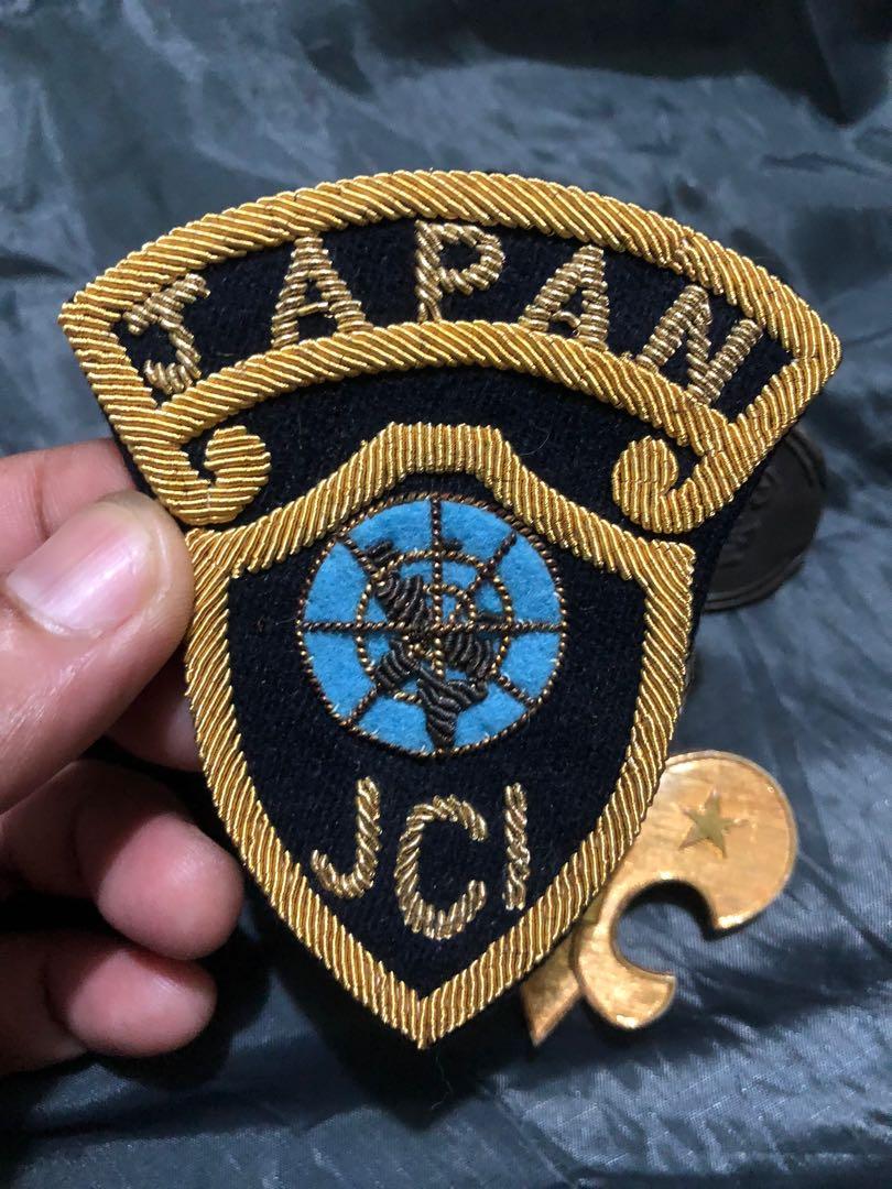 Old vintage japanese boy scout buckle emblems and police patch set ...