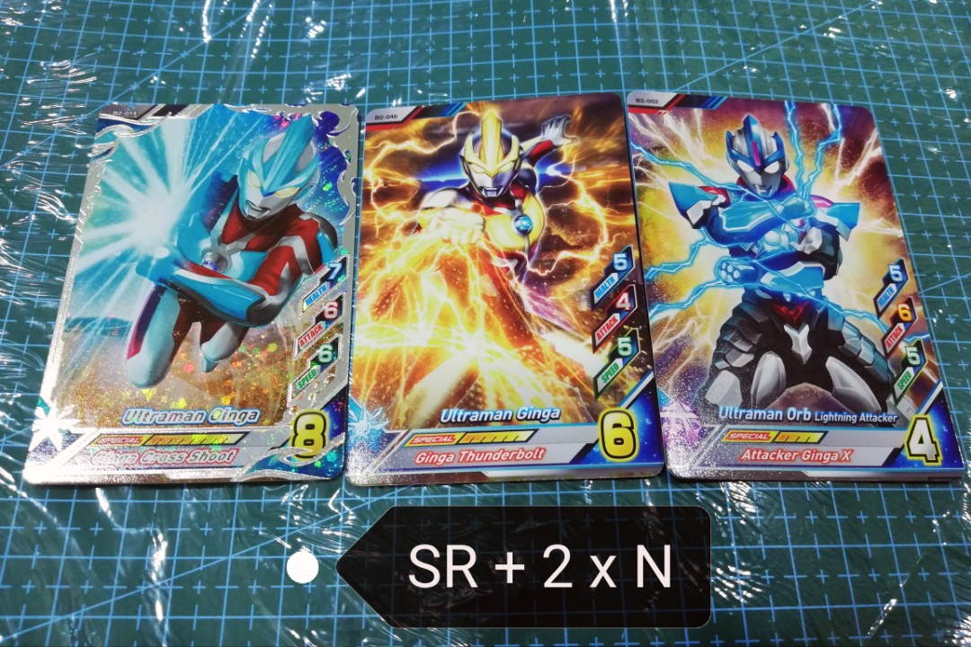 Original R/B V2 Ultraman Card Ultraman Ginga SR + N cards, Hobbies ...