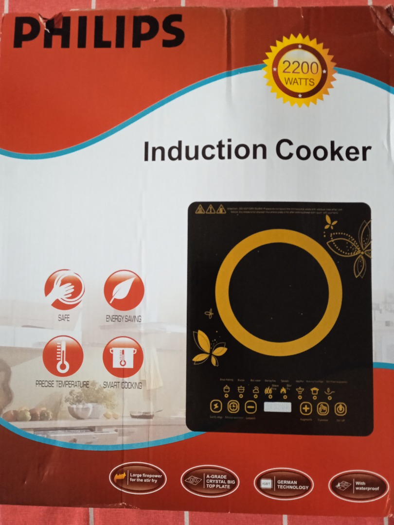 PHILIPS Electric Induction Cooker 2200W, TV & Home Appliances, Kitchen ...