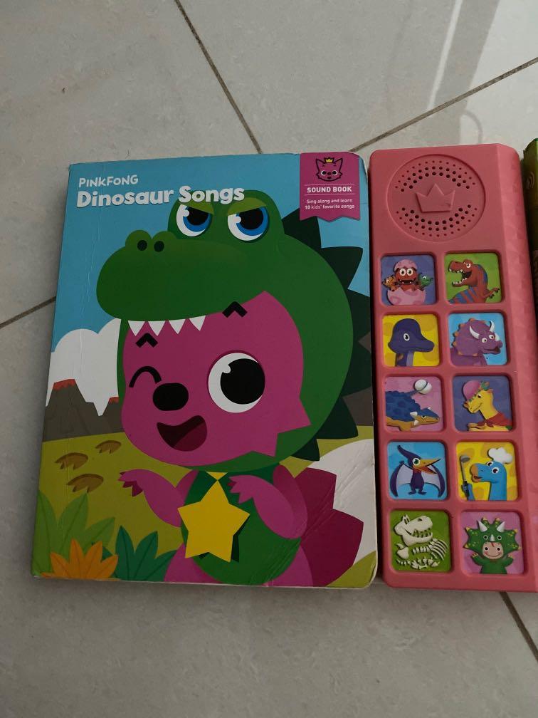 Pink fong Dinosuar / Animal Sound book, Hobbies & Toys, Books ...