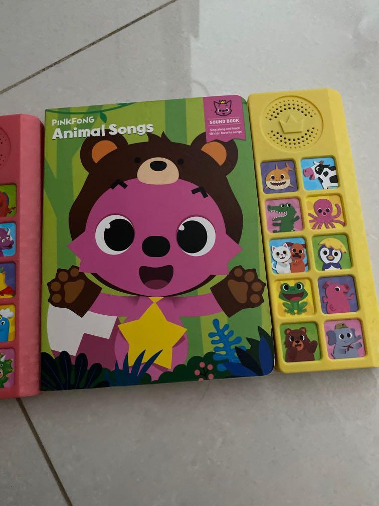 Pink fong Dinosuar / Animal Sound book, Hobbies & Toys, Books ...