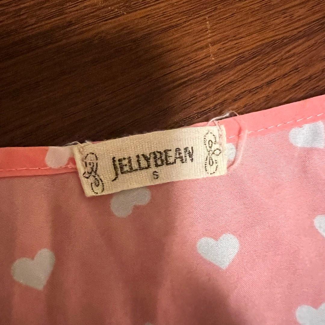 Pink hearts peplum top, Women's Fashion, Tops, Sleeveless on Carousell