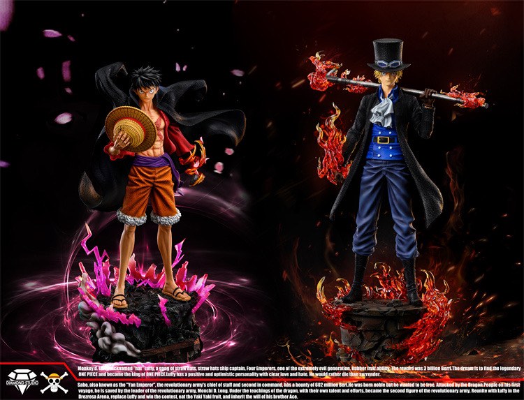[PO] Ryou Haki Luffy Flame Emperor Sabo GK Figure Diamond Studio One ...