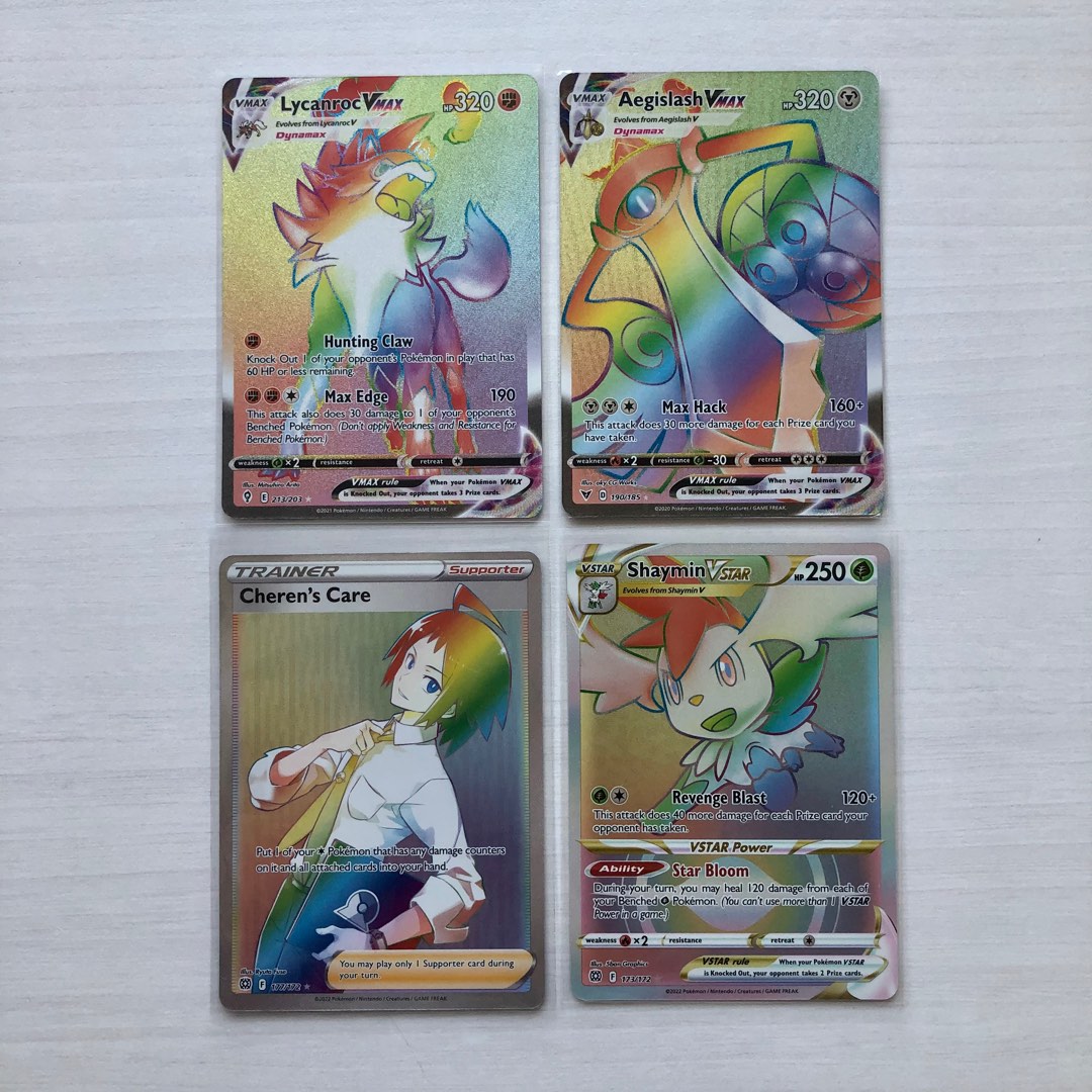 Pokemon Rainbow Hyper Rare HR Cards Trainer Vstar Vmax, Hobbies & Toys ...