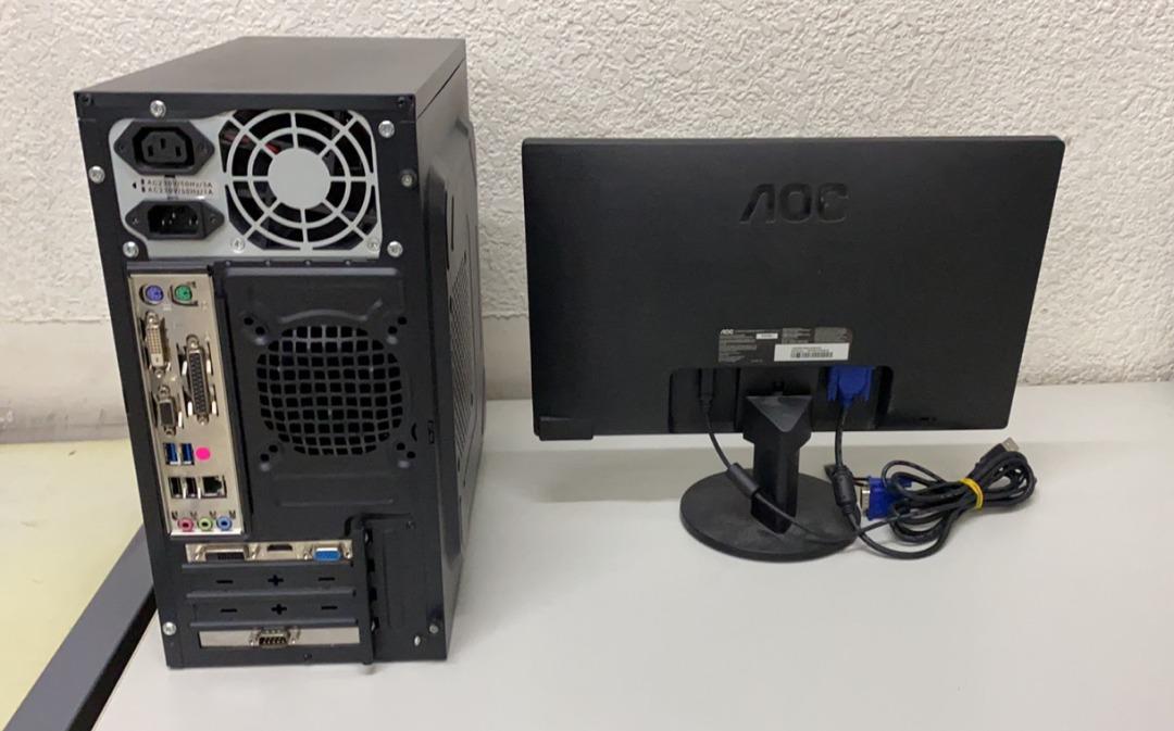 Powerlogic and AOC Desktop Computer and Monitor Set (#9), Computers ...