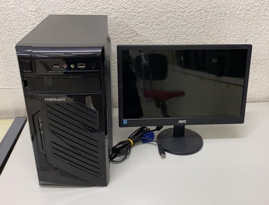 Powerlogic and AOC Desktop Computer and Monitor Set (#9), Computers ...