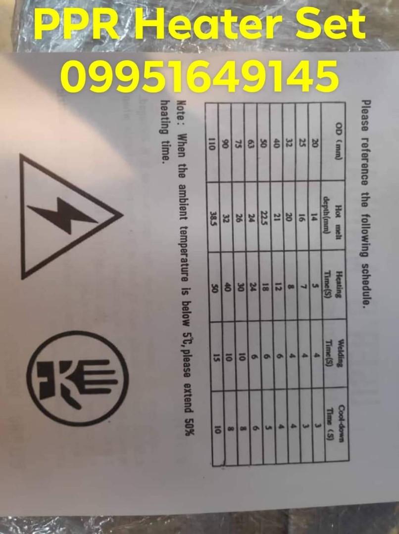 PPR Heater Set, Commercial & Industrial, Industrial Equipment on Carousell