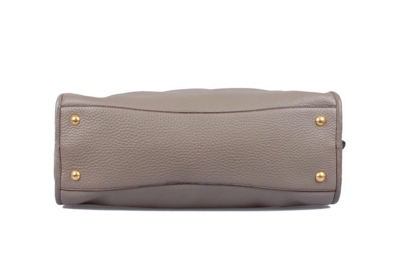 PRADA Vitello Daino Argilla Leather Zip Tote Bag, Luxury, Bags & Wallets on Carousell