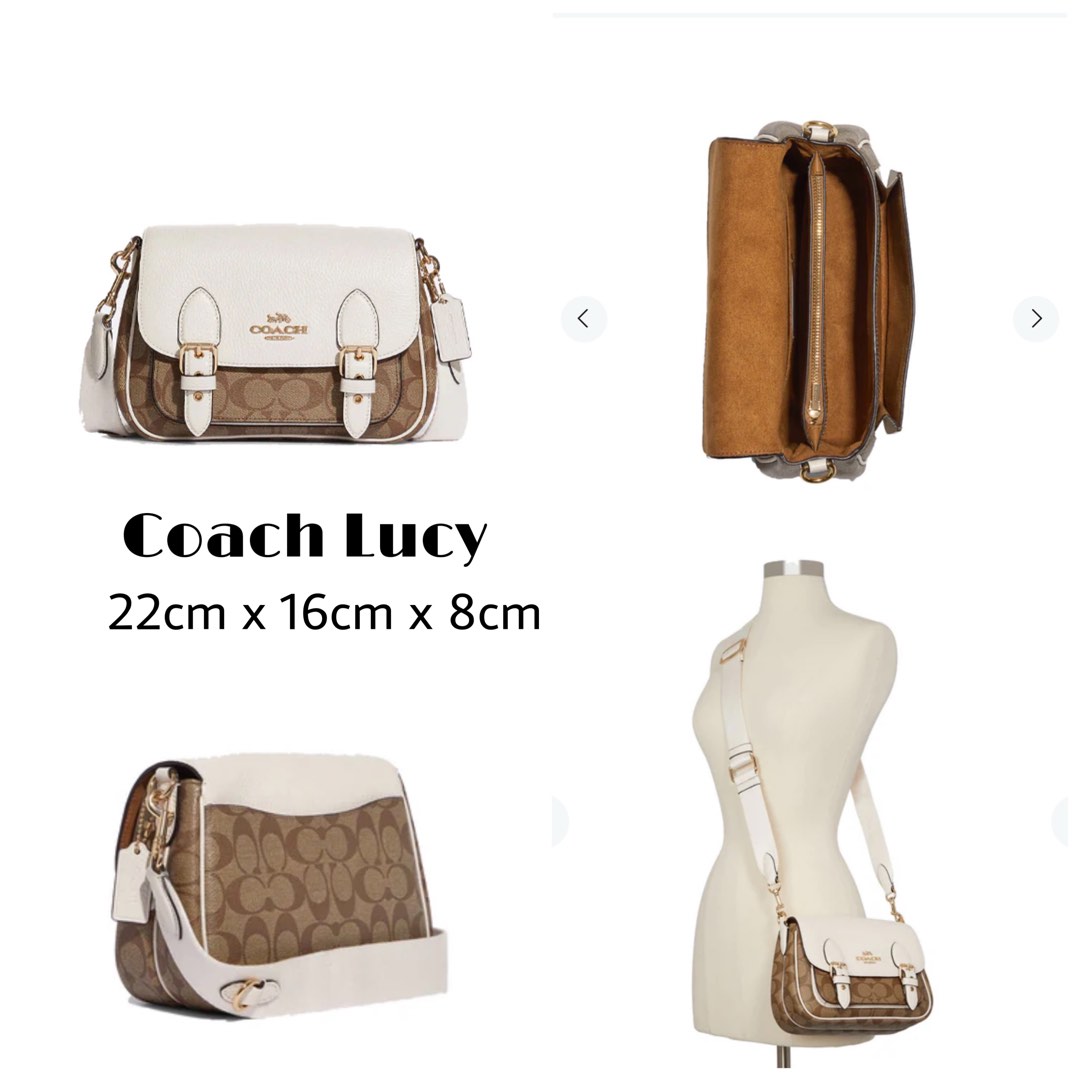 PREORDER: Coach Lucy Crossbody Bag in Chalk White, Women's Fashion ...
