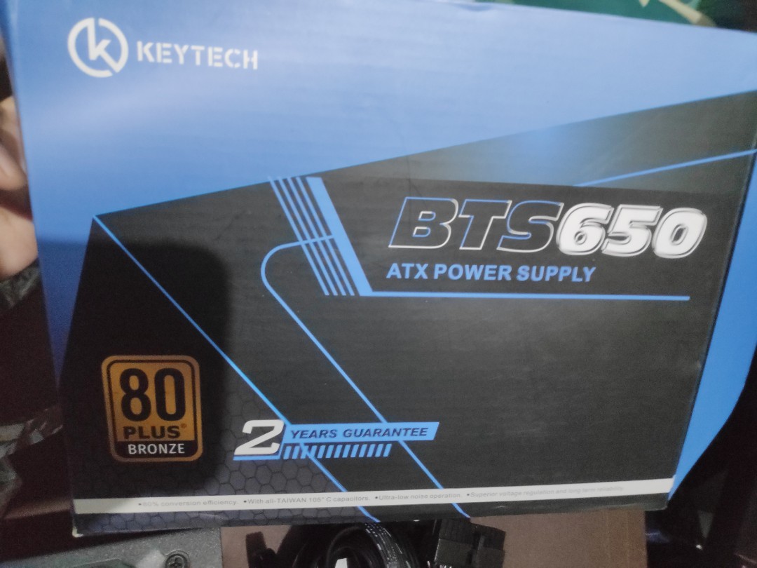PSU Keytech 650W 80+ Bronze, Computers & Tech, Parts & Accessories ...