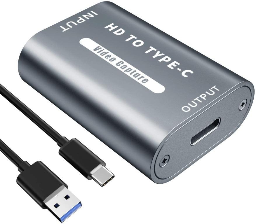 PWAYTEK Video Capture Card HDMI to USB-C 4K@30Hz Input,1080P 30fps ...